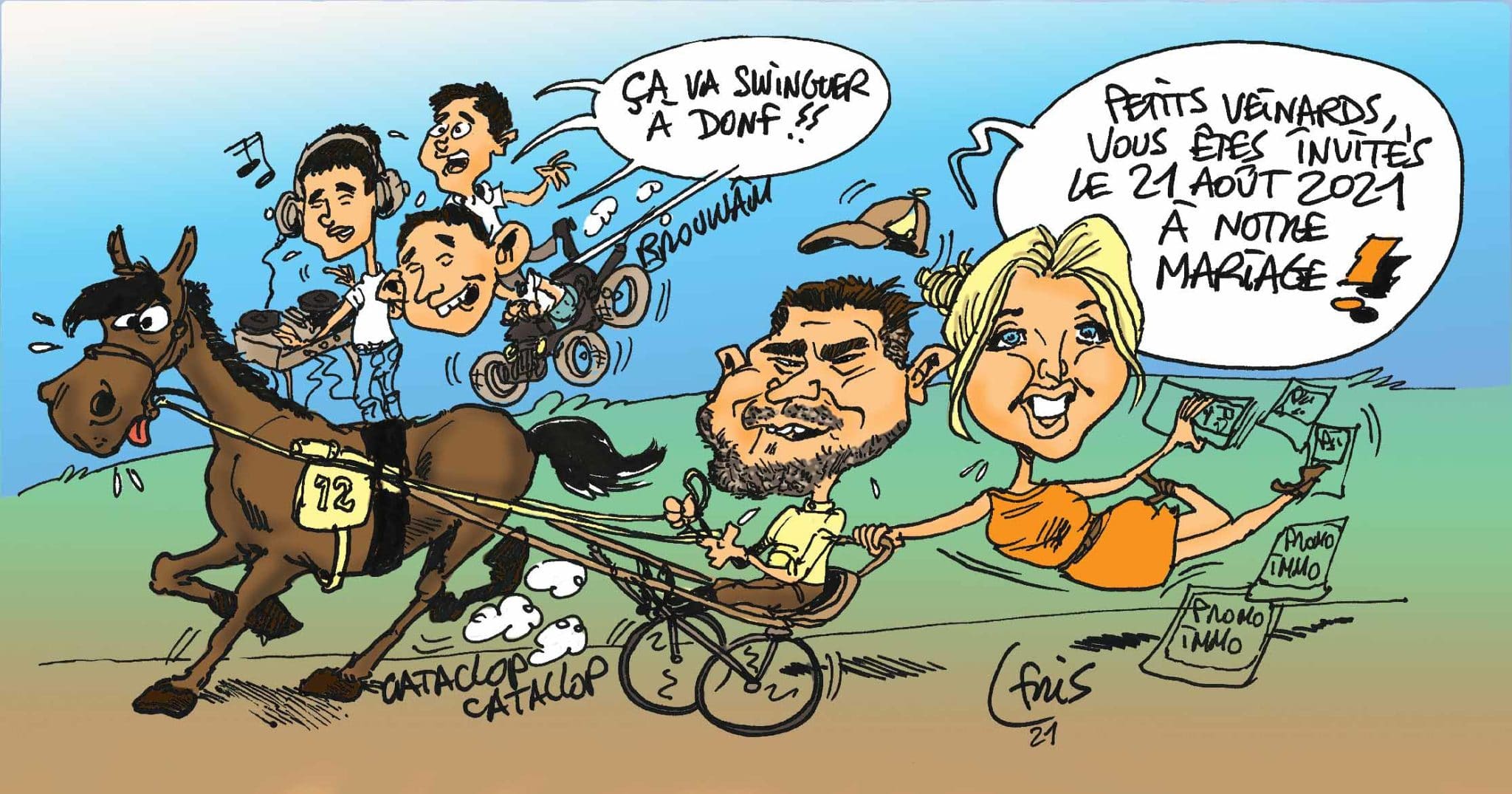 Illustration BD et caricatures d'après photo signées Fris